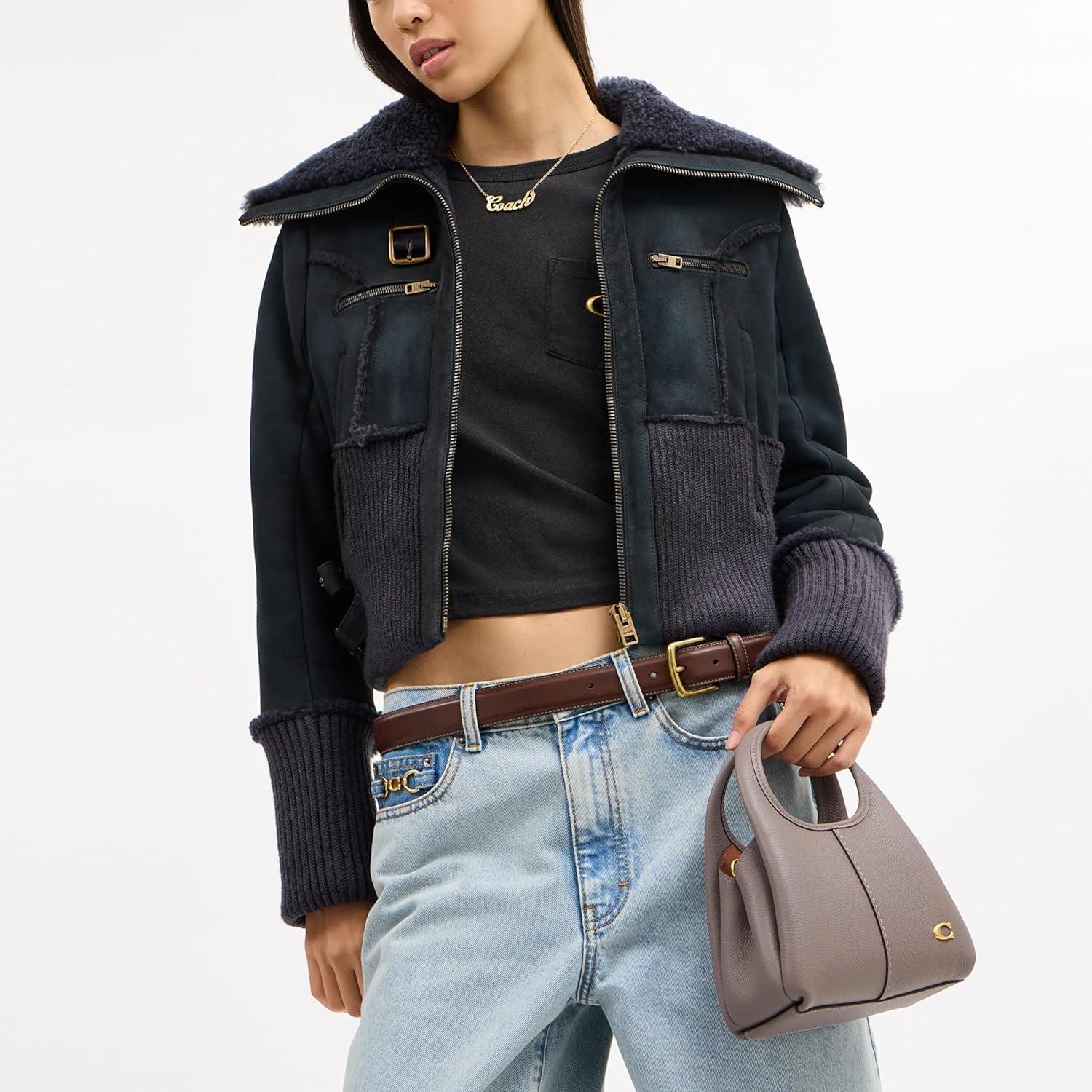 Polished Pebble Leather Lana Shoulder Bag 19 - Coach