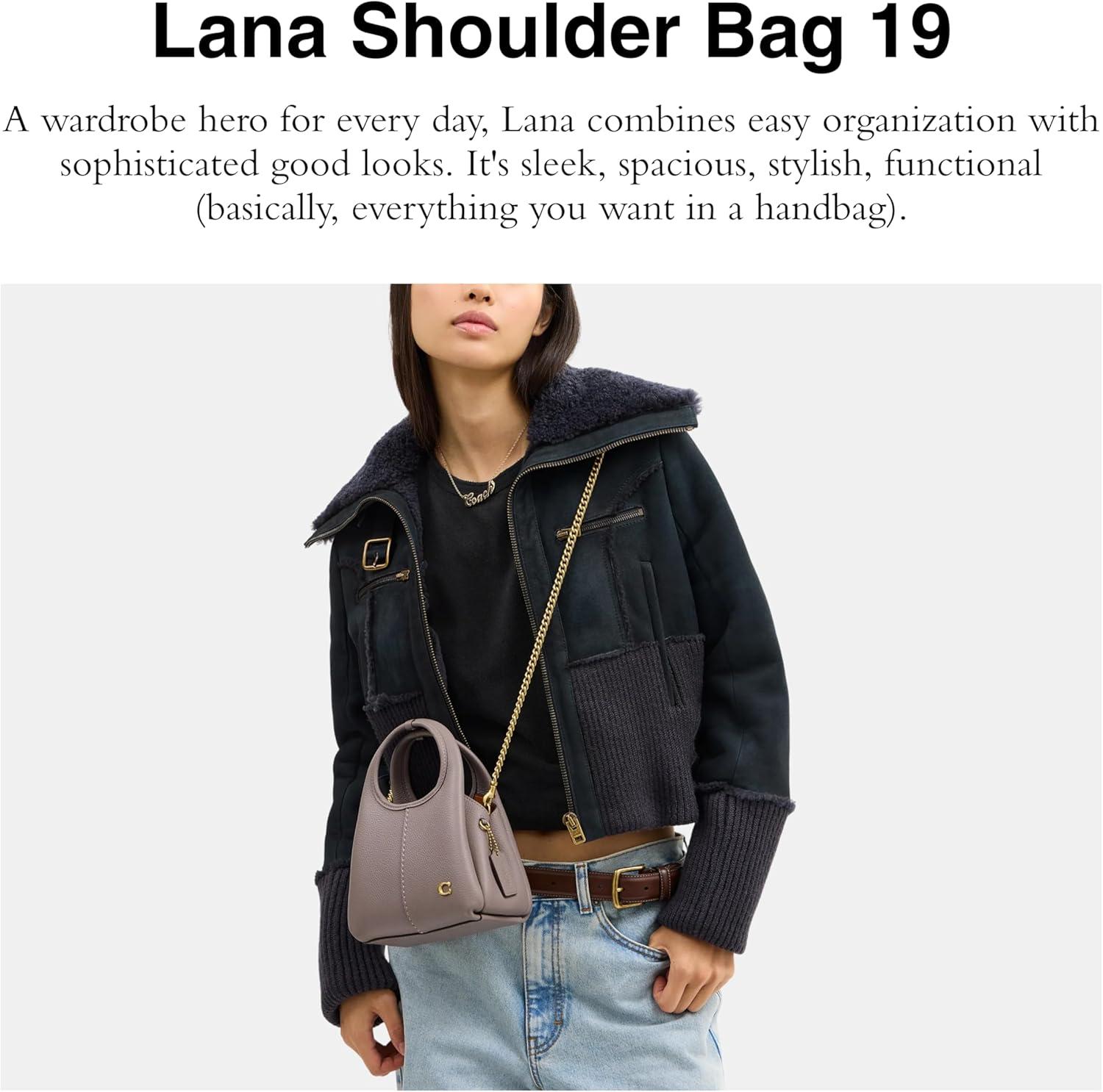 Polished Pebble Leather Lana Shoulder Bag 19 - Coach