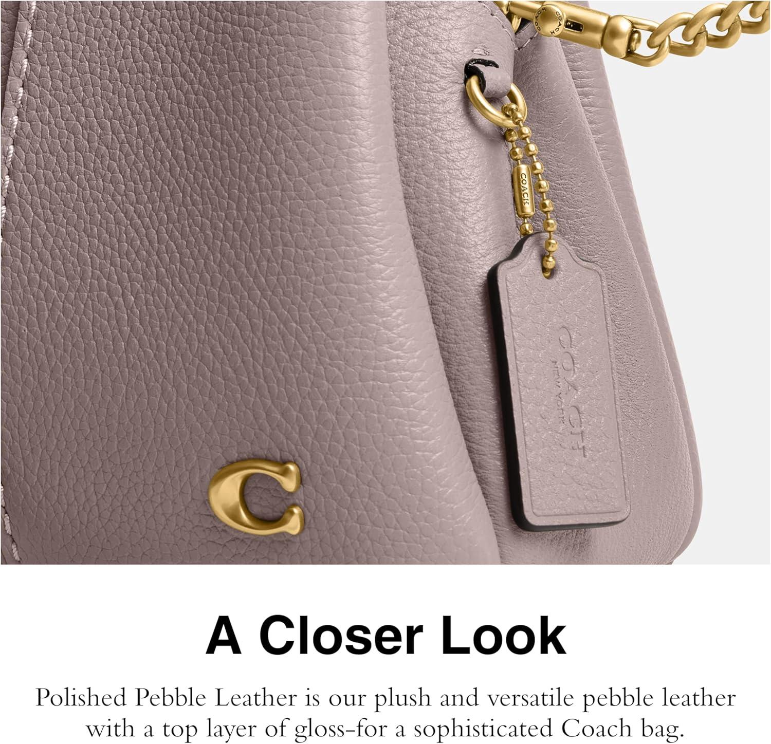Polished Pebble Leather Lana Shoulder Bag 19 - Coach